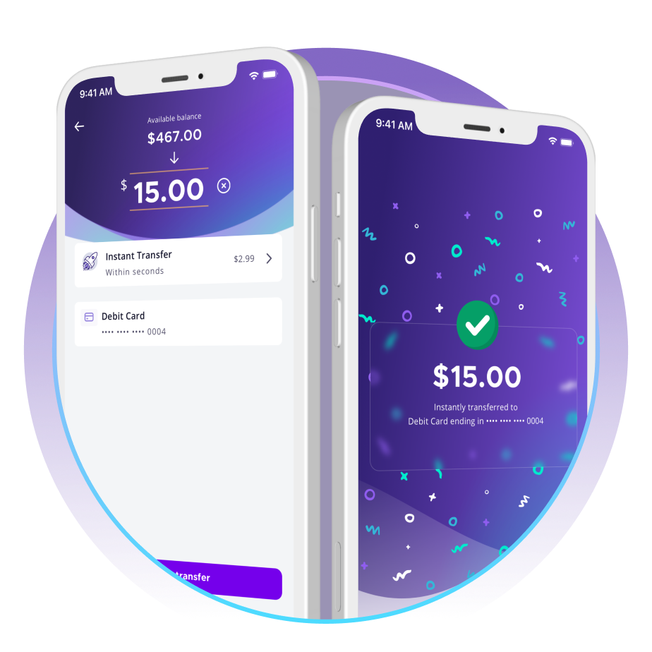 Illustration of accessing pay